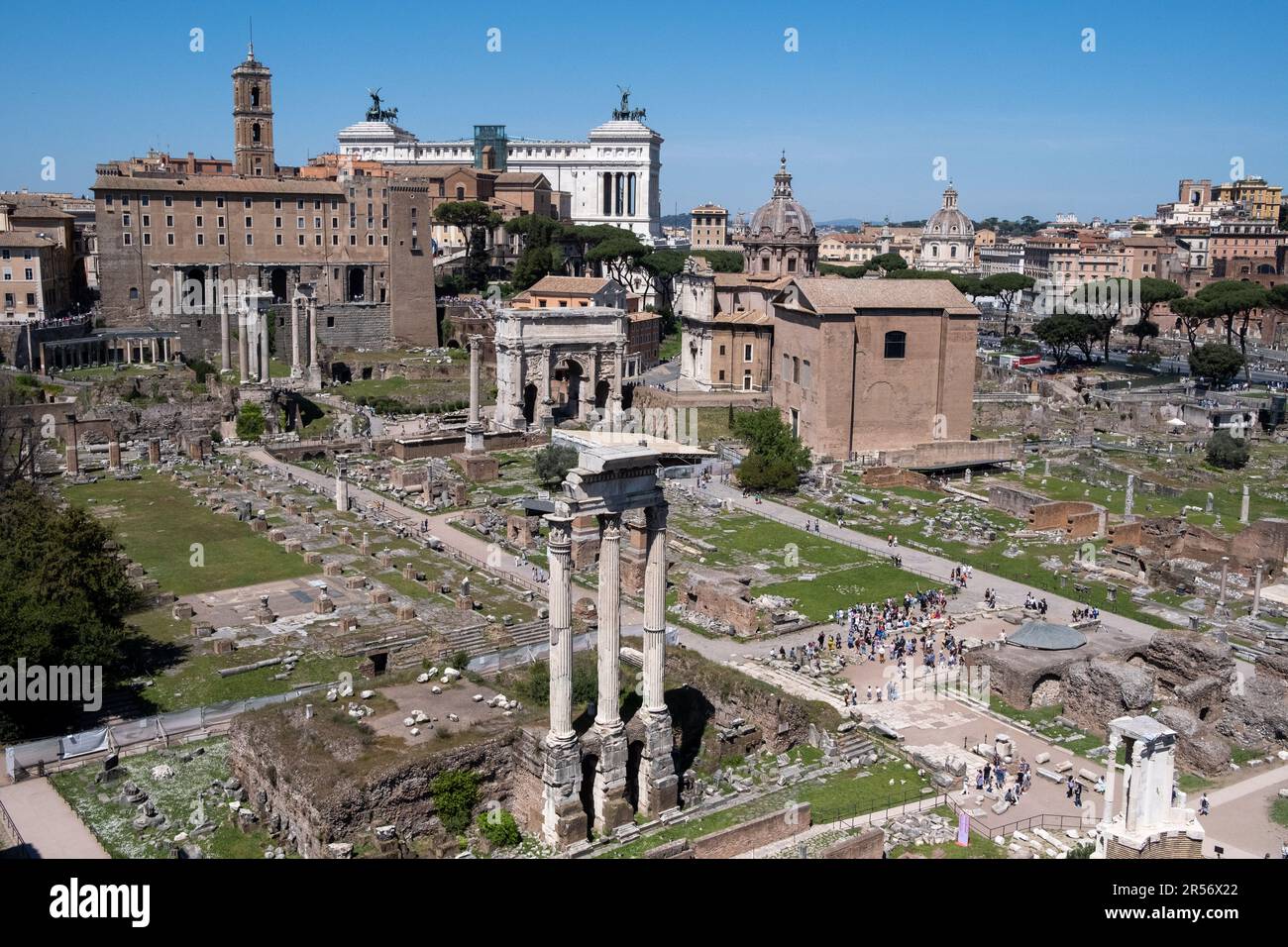 Italy, Roma, 2022-04-14. Tourism through the city of Rome, the Italian ...