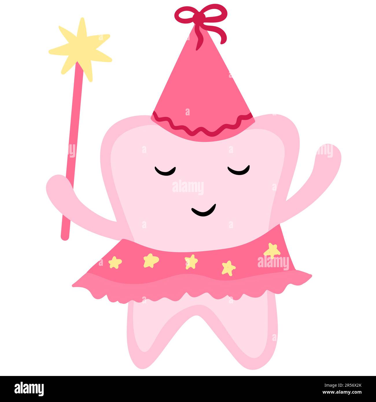 Hand drawn illustration of cute tooth faity tooth teeth, dentist design ...