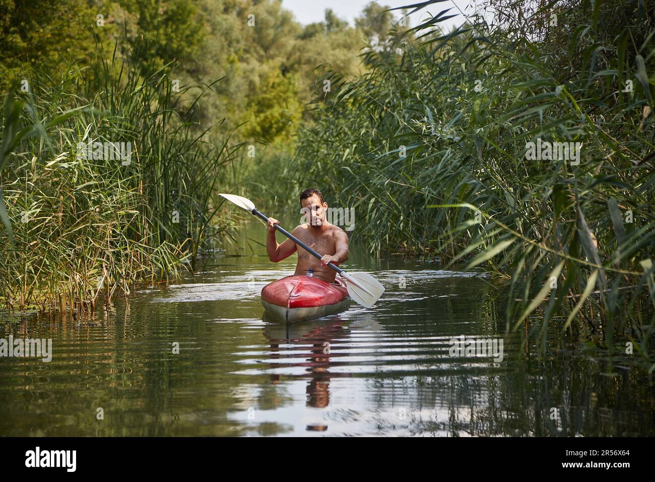 Kayaking on the River Stock Photo - Alamy