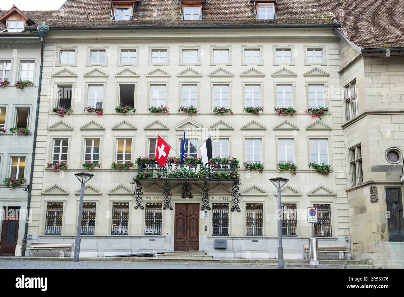 Switzerland. Canton Fribourg. Fribourg. Maison de Ville Stock Photo - Alamy