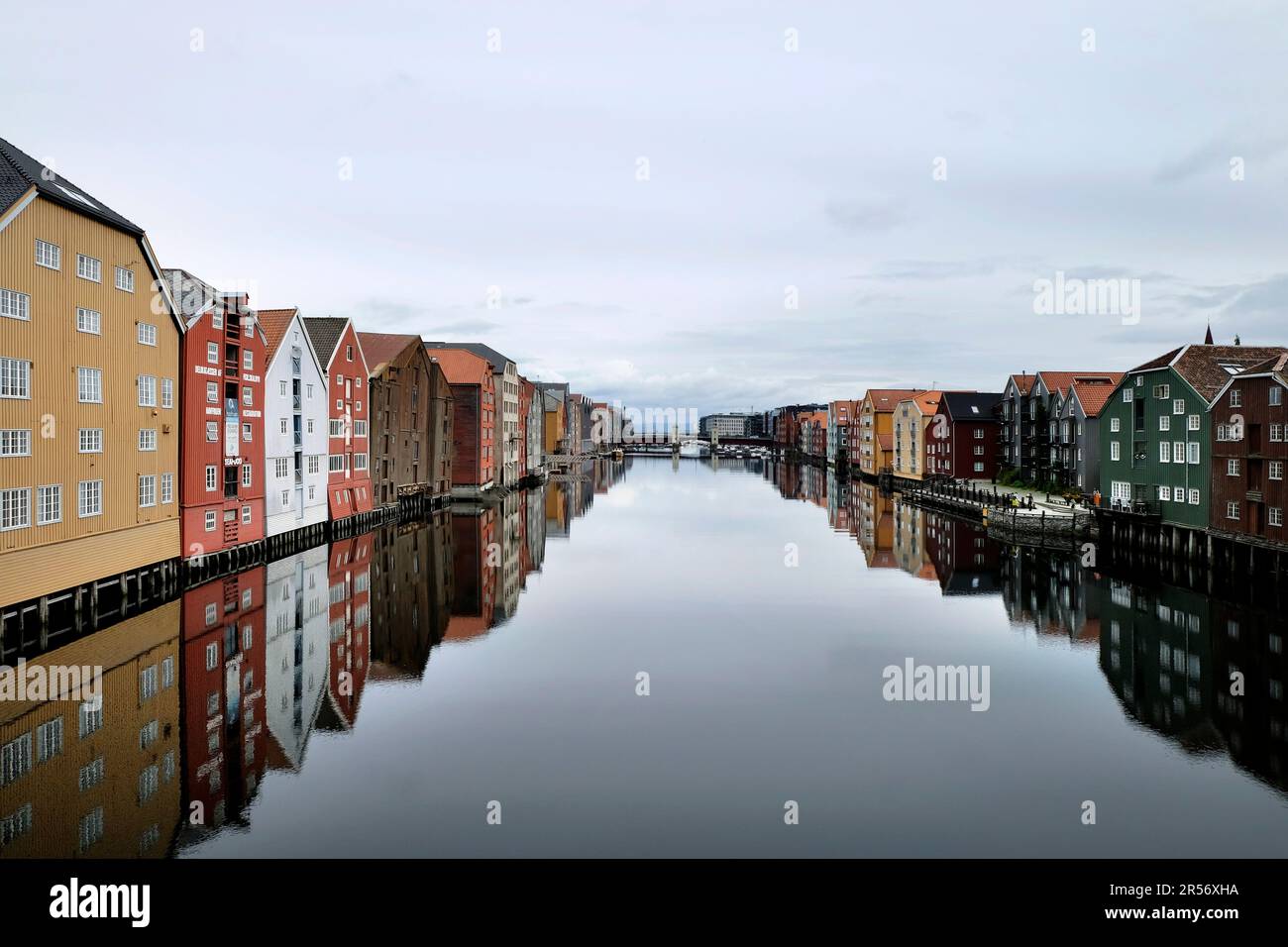 Buildings along the River Nid in Trondheim Norway Stock Photo - Alamy