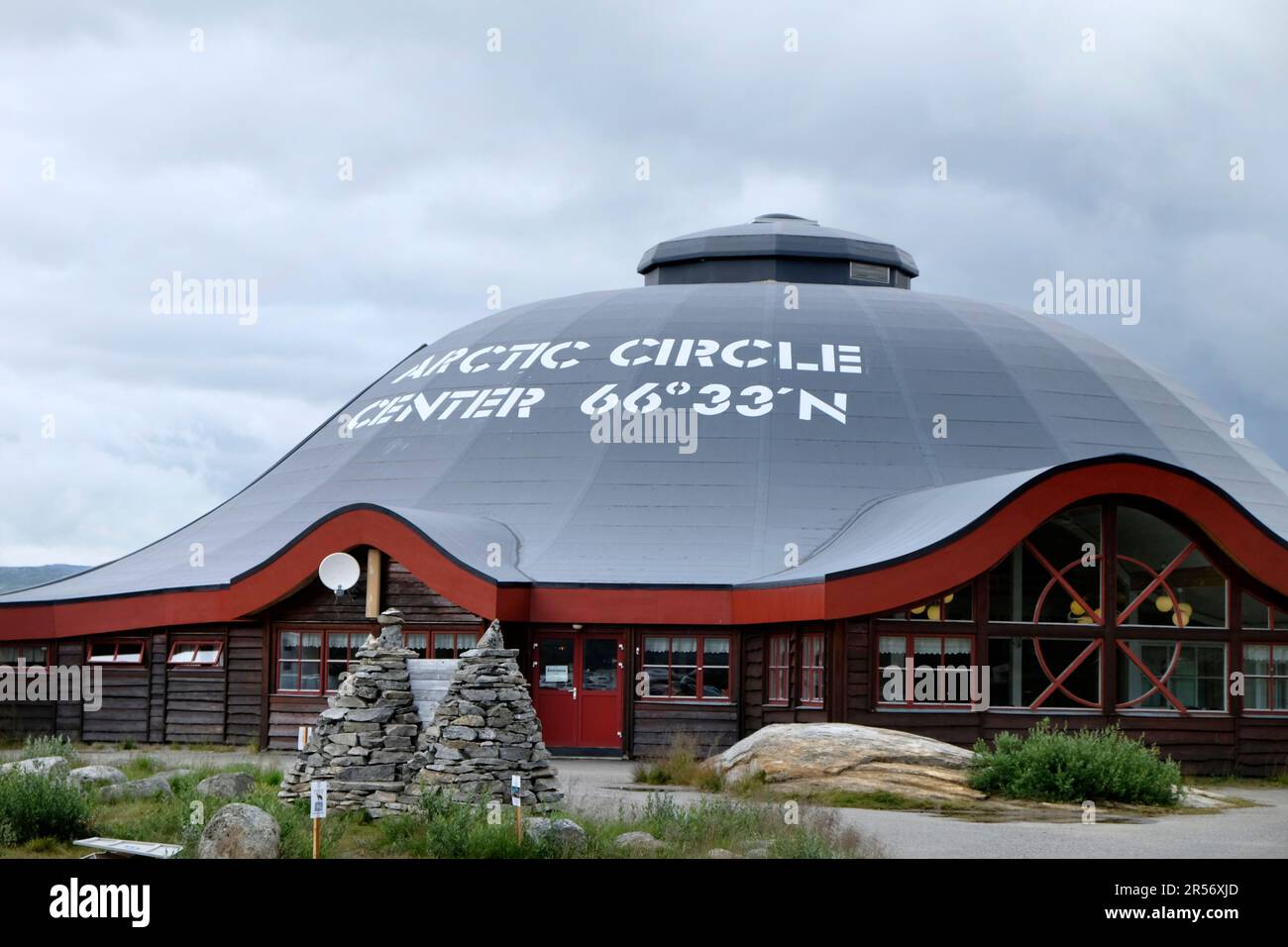 Arctic circle center 66 ° 33 'n. saltfjellet. nordland. norway Stock ...
