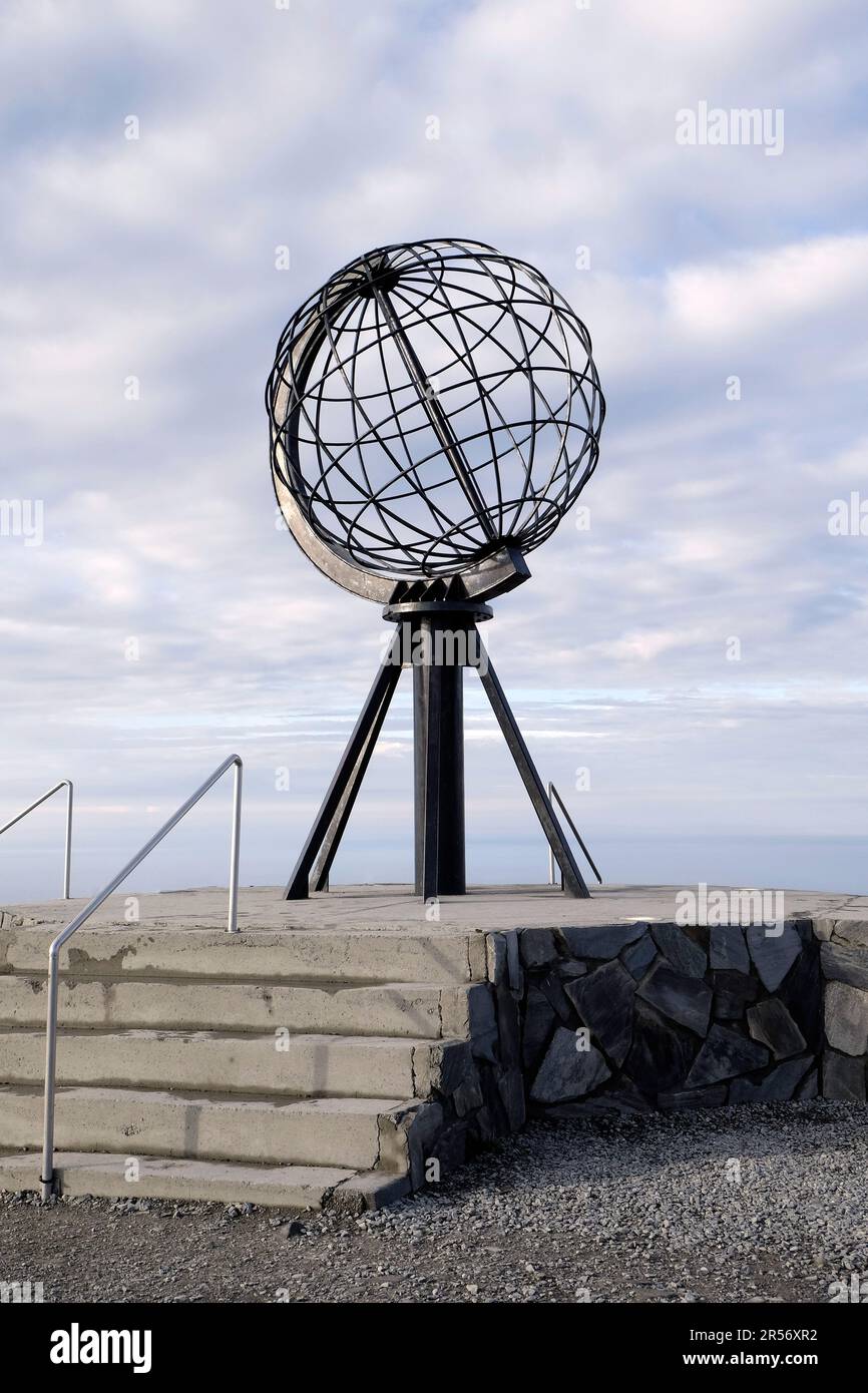 Norway. Nordkapp. Globe Monument Stock Photo - Alamy