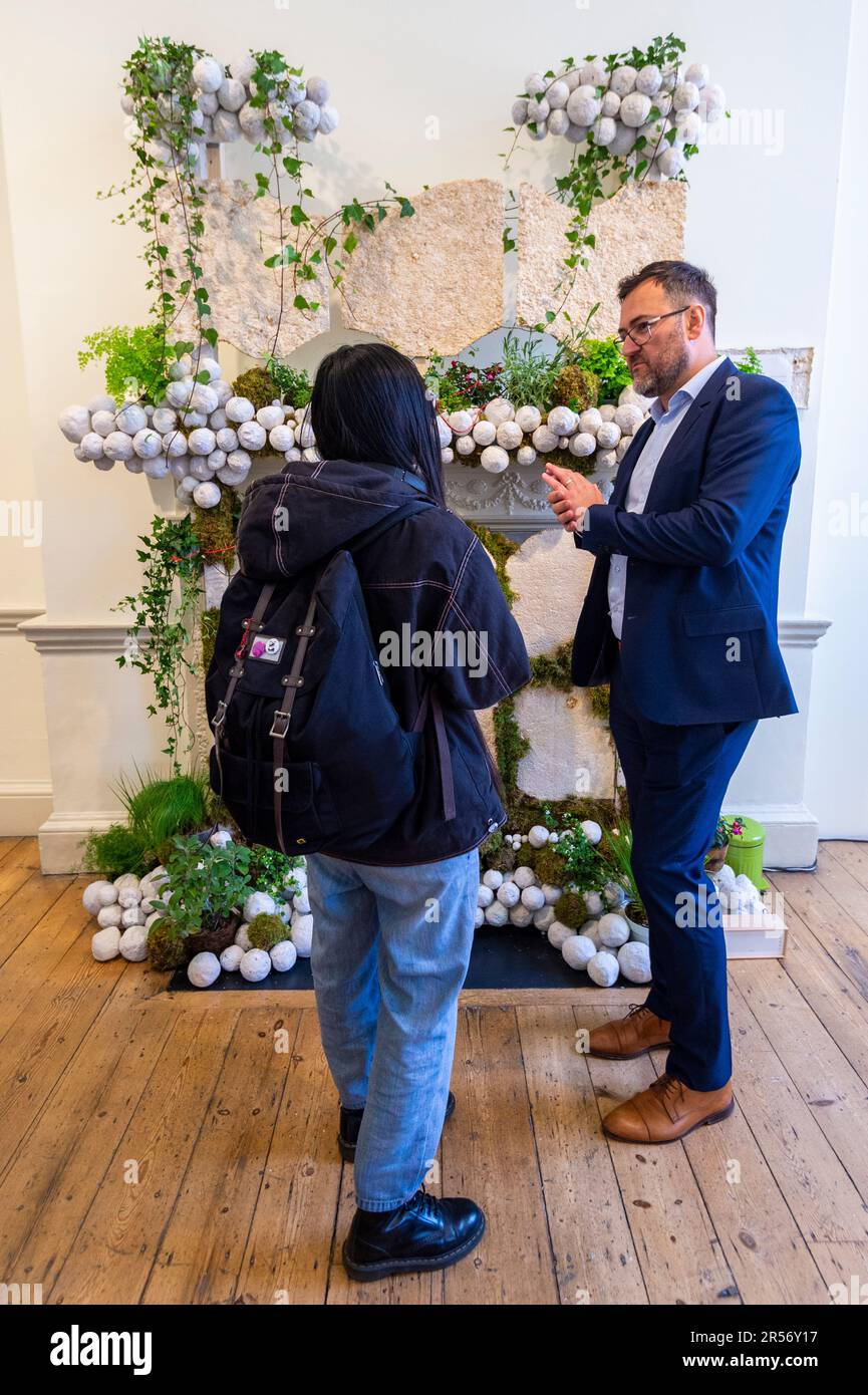 London, UK. 1 June 2023. Visitors view the installation from Romania ...