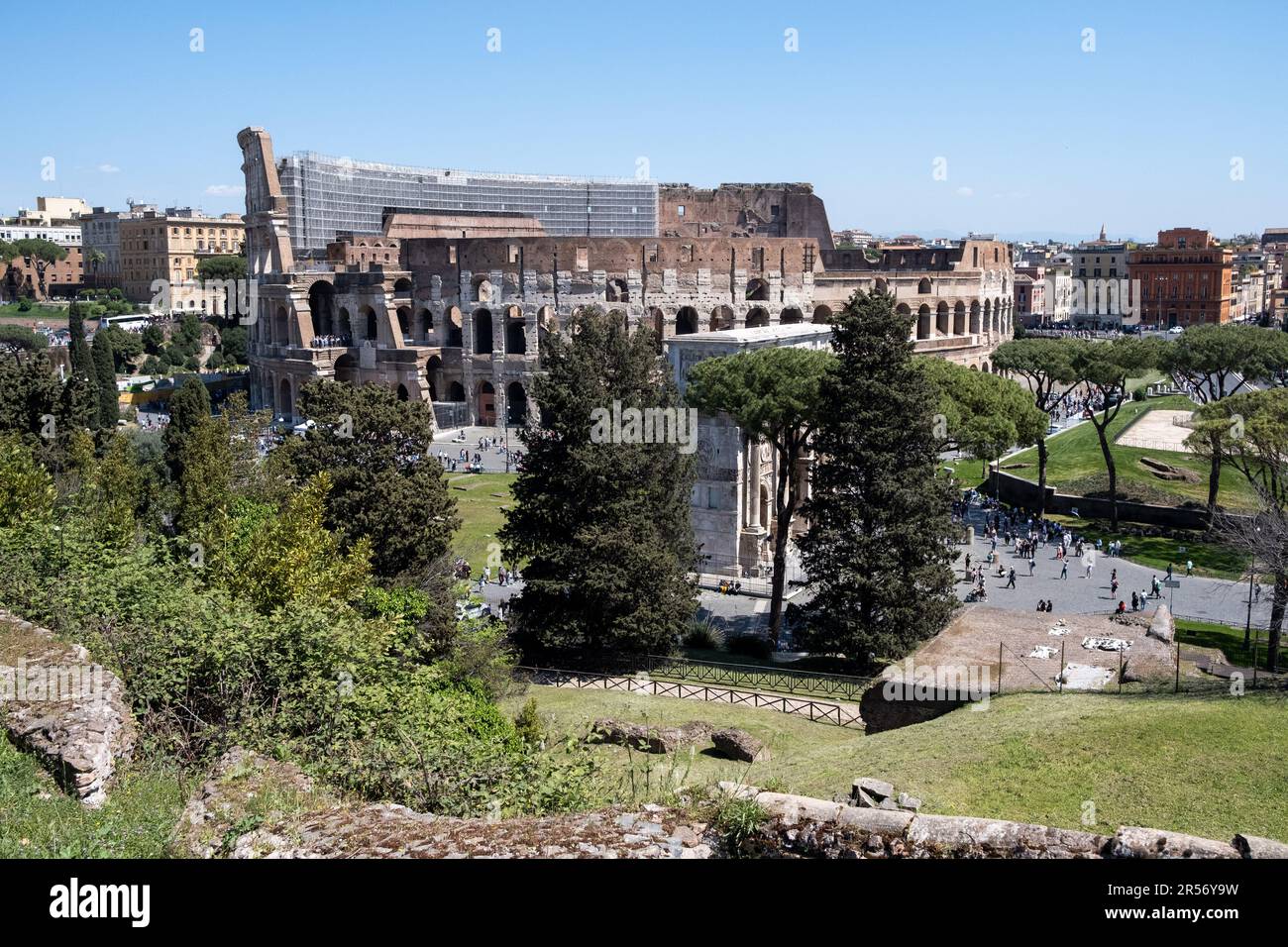 Italy, Roma, 2022-04-14. Tourism through the city of Rome, the Italian ...