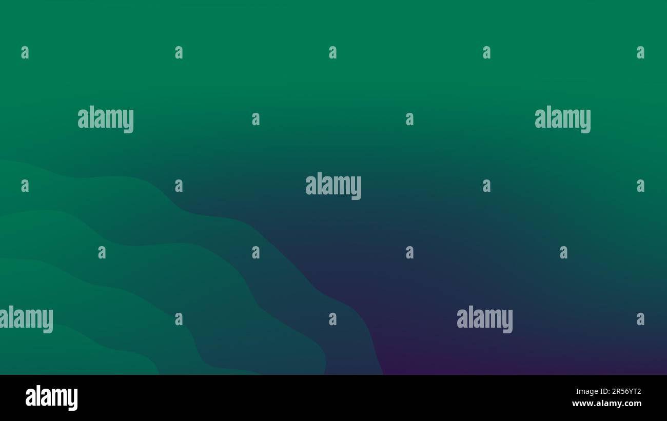 deep dark green soft curved objects - abstract 3D illustration Stock ...