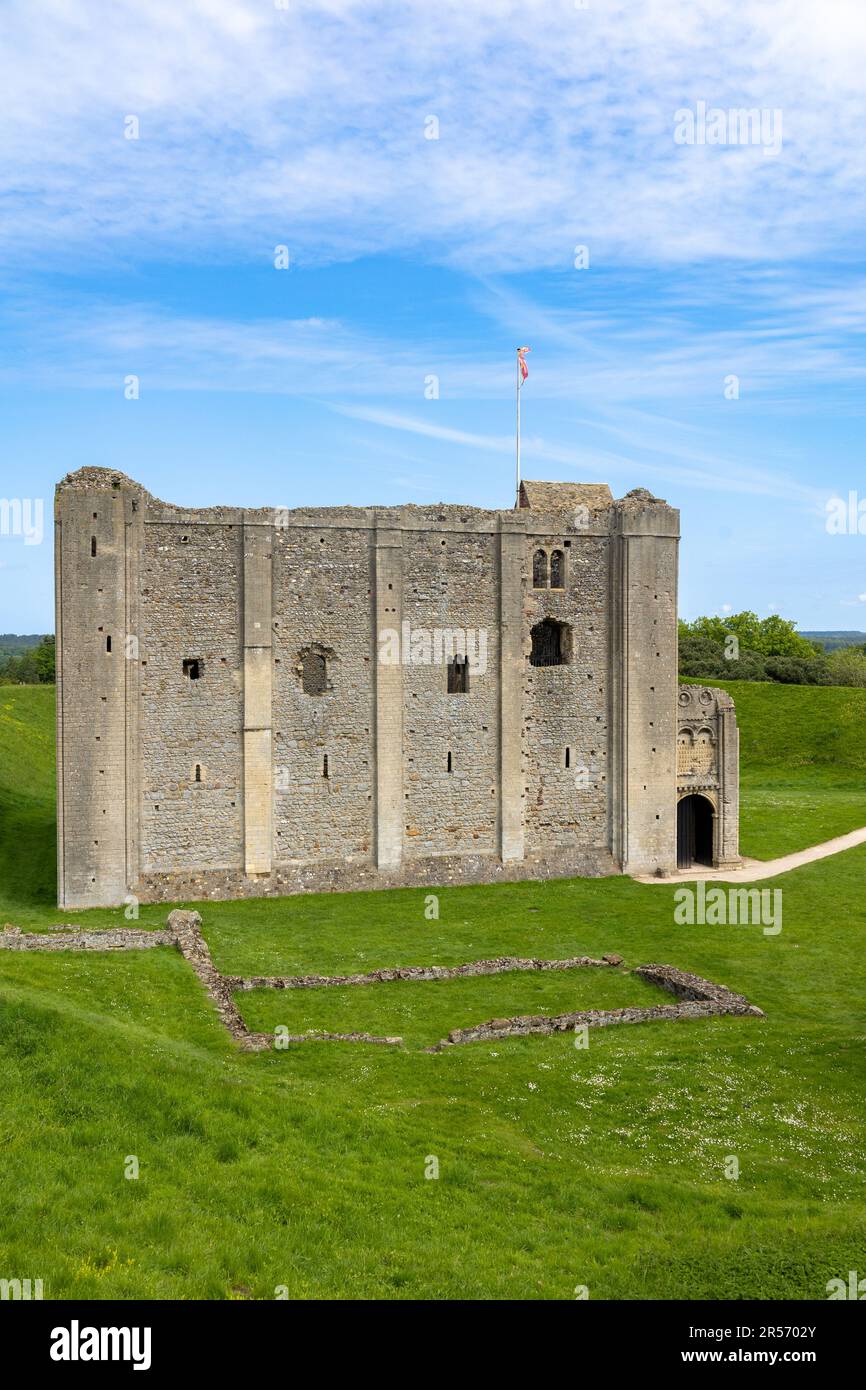 Castle Rising is a well preserved ruined castle in Norfolk, UK. Built ...