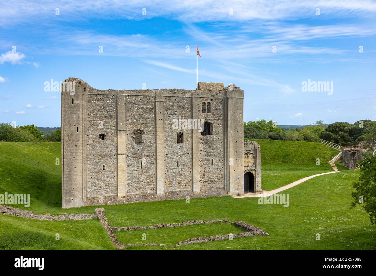 Castle Rising is a well preserved ruined castle in Norfolk, UK. Built ...