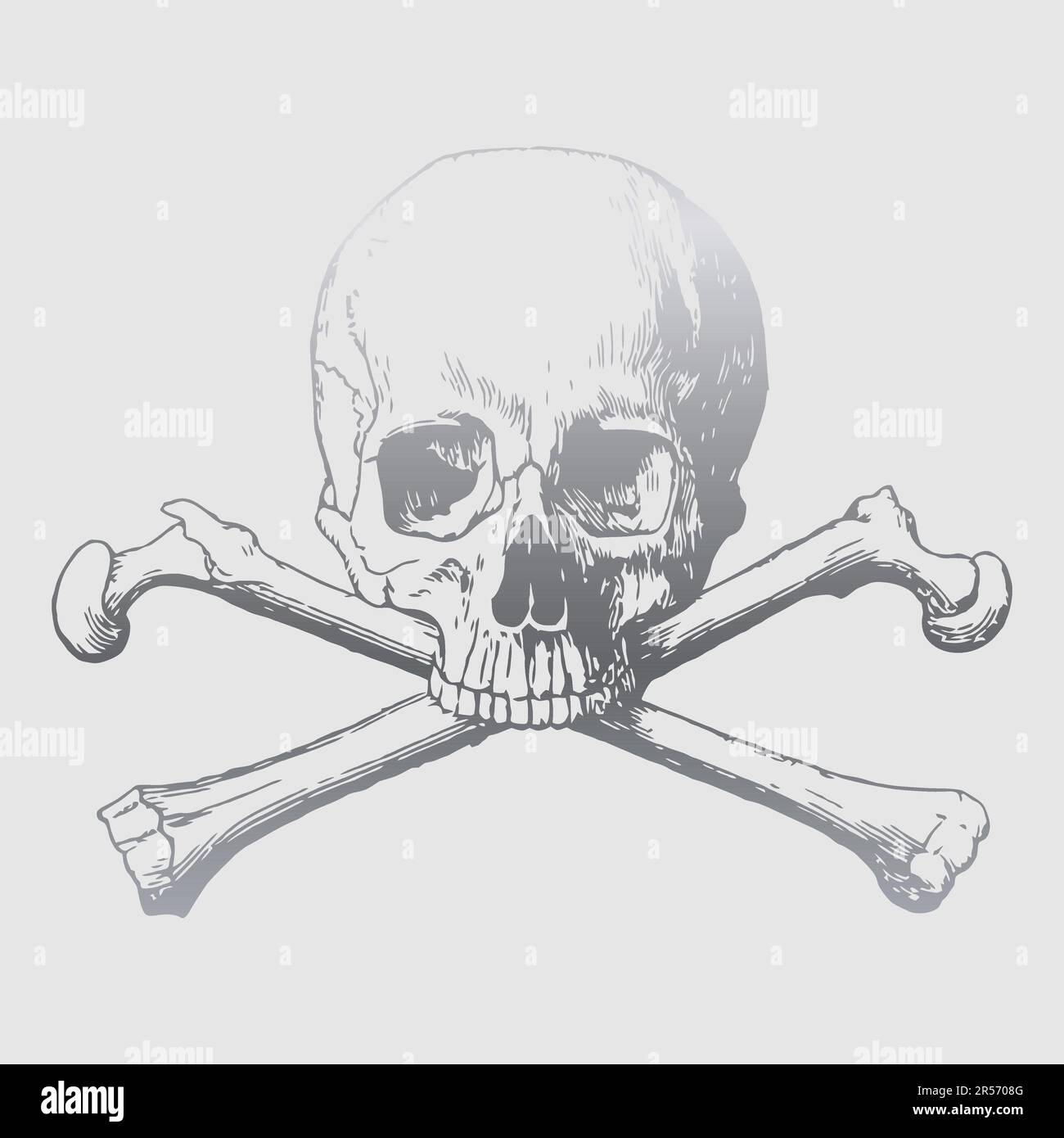 Skull and bones vector design. Editable, resizable, EPS 10, vector ...