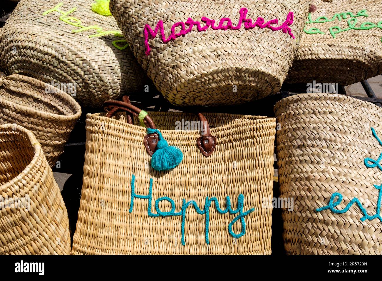 Morocco marrakech souk sale bags hi-res stock photography and images ...