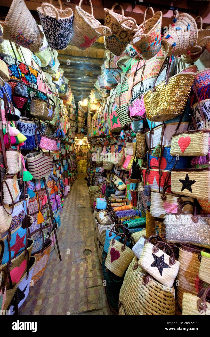 Morocco marrakech bags hi-res stock photography and images - Alamy