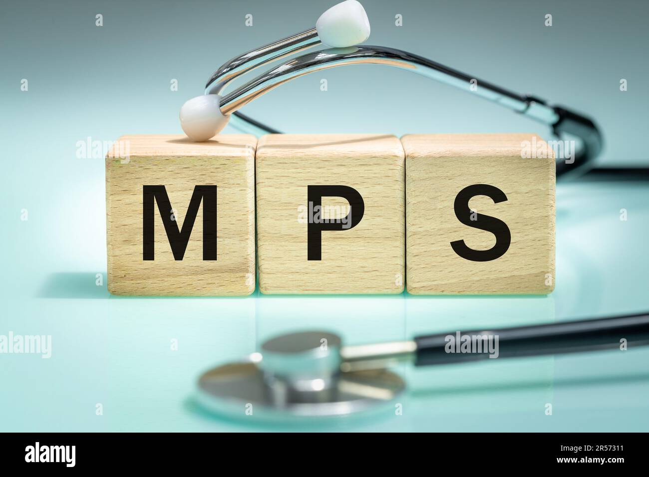 MPS, Written on wooden blocks, Mucopolysaccharidosis, a group of ...