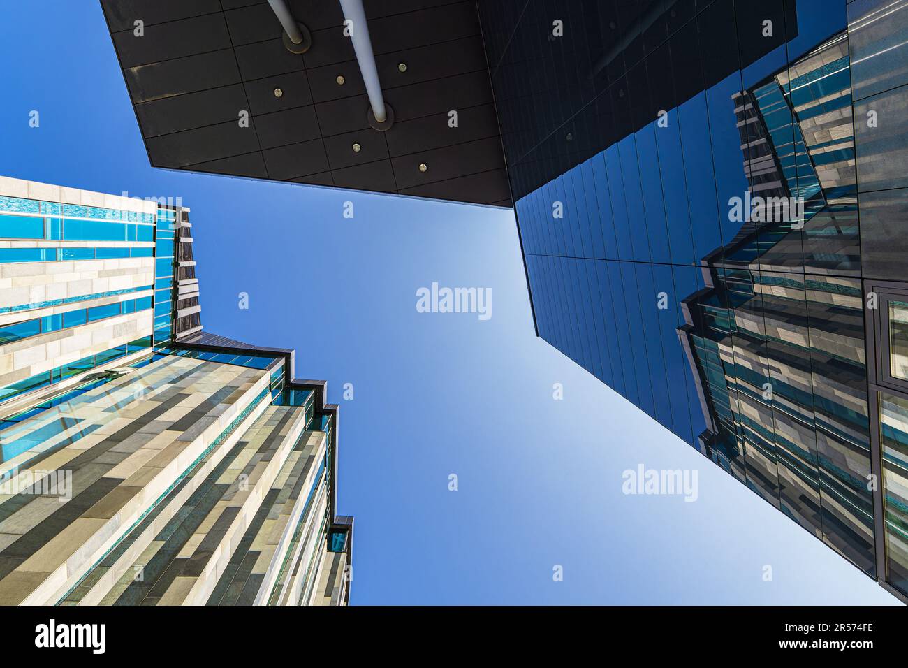 Panorama Tower and University in the city of Leipzig, Germany Stock ...