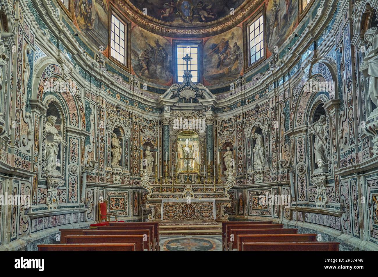 Taranto, Italy - November 2, 2022: The sacred sculptures and he marble ...