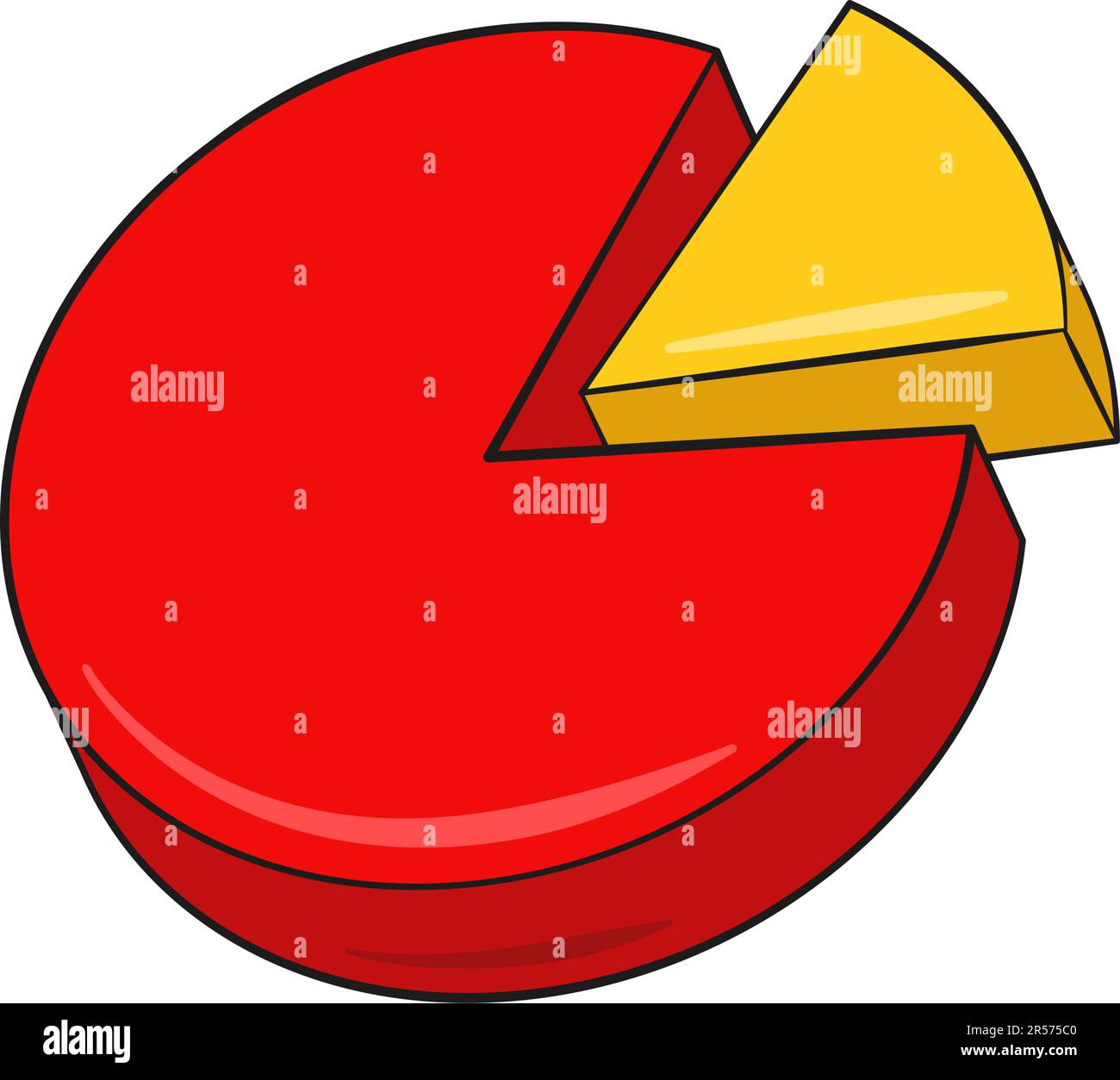 Pie chart. Cartoon. Vector illustration Stock Vector Image & Art - Alamy