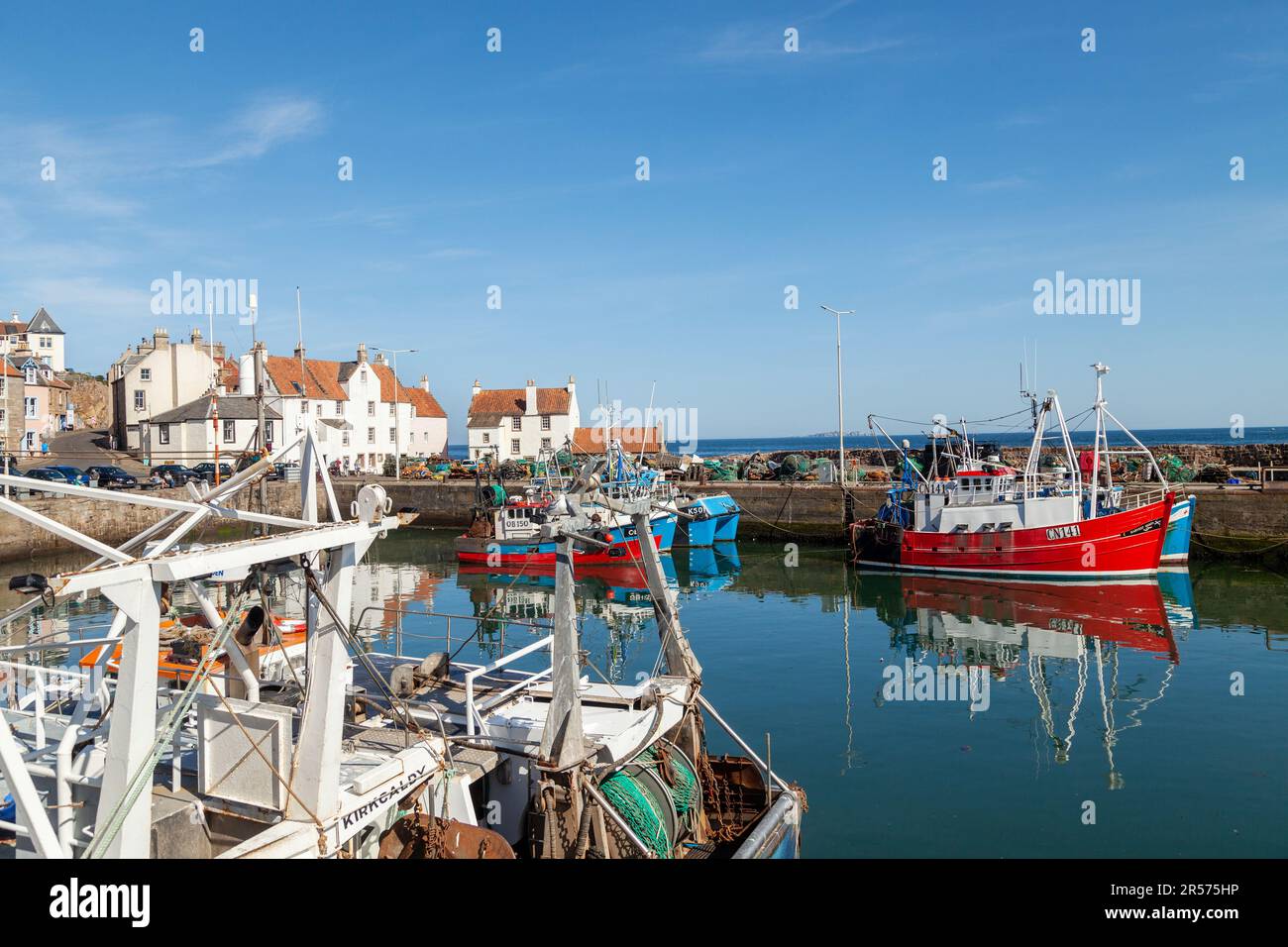 Fishing boats in the harbour of Pittenweem, Fife, Scotland Stock Photo ...