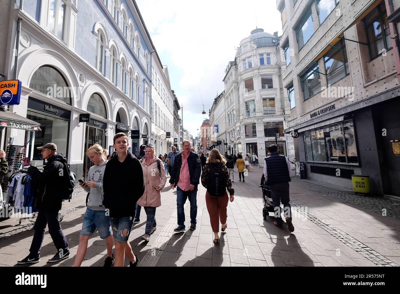 Denmark. Copenhagen. Stroget. Pedestrian street Stock Photo - Alamy