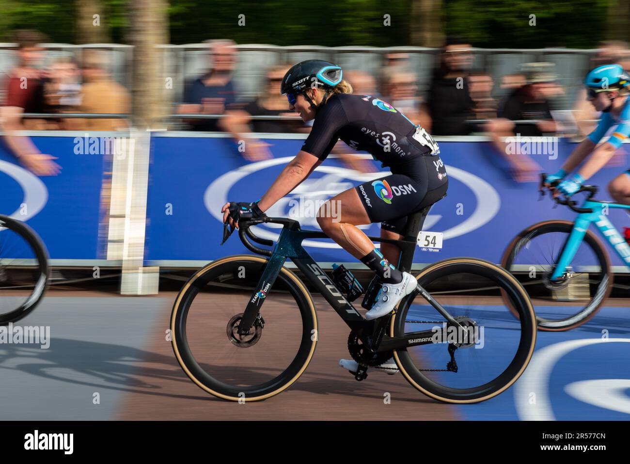 Megan Jastrab of Team DSM racing in the Classique UCI Women's WorldTour road race Stage 3 of the ...