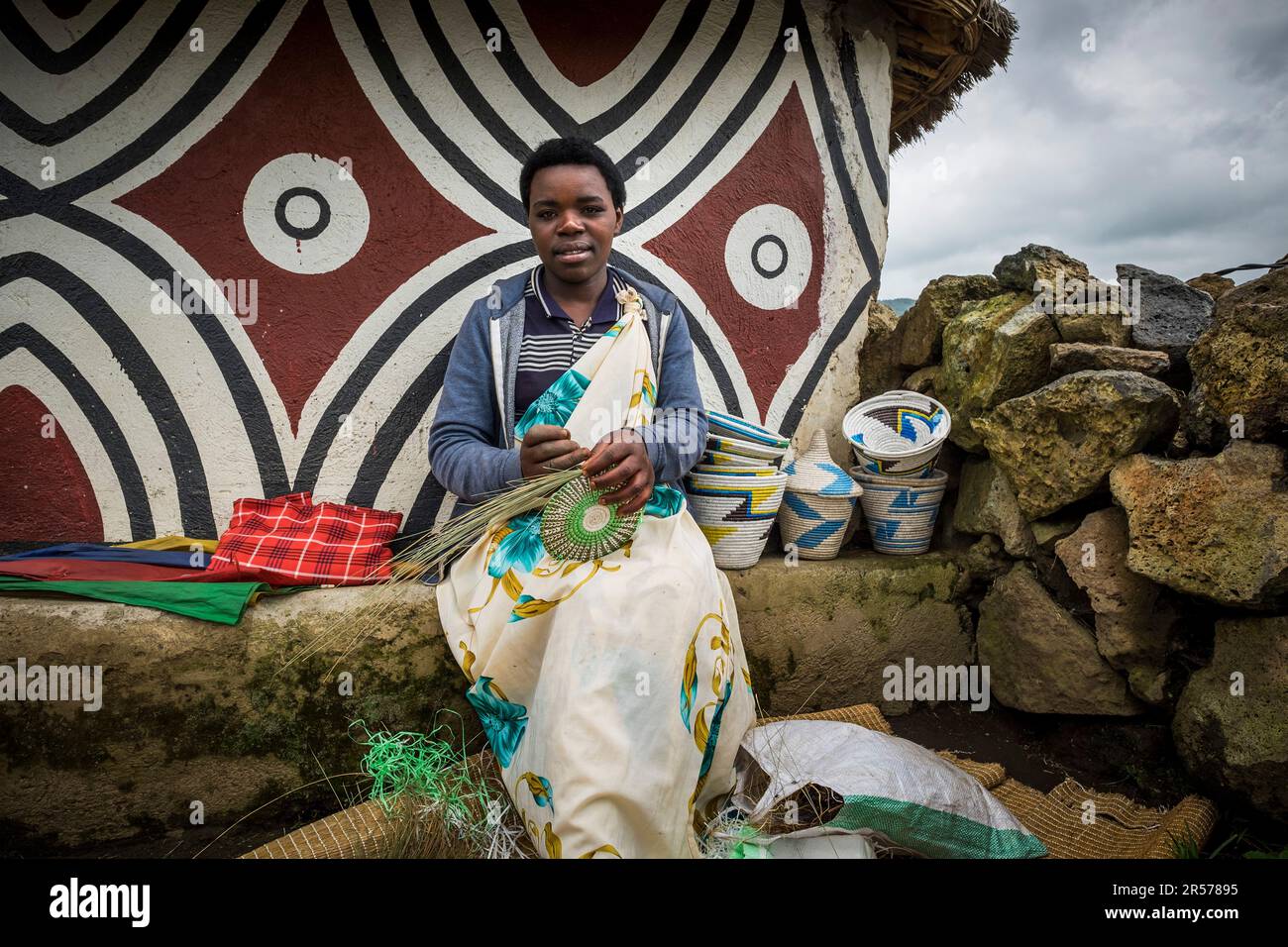 Rwanda. Ruhengeri. Musanze. Iby'Iwacu Cultural village Stock Photo - Alamy