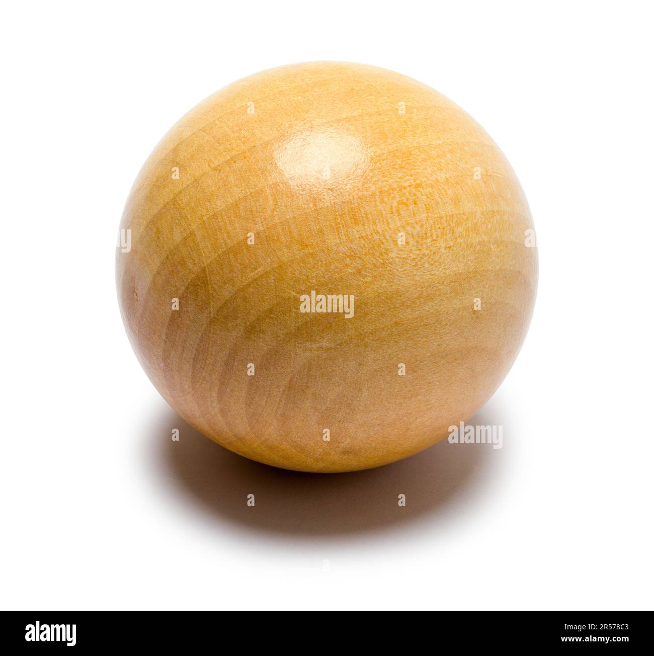 Smooth Wood Ball Cut Out on White Stock Photo - Alamy