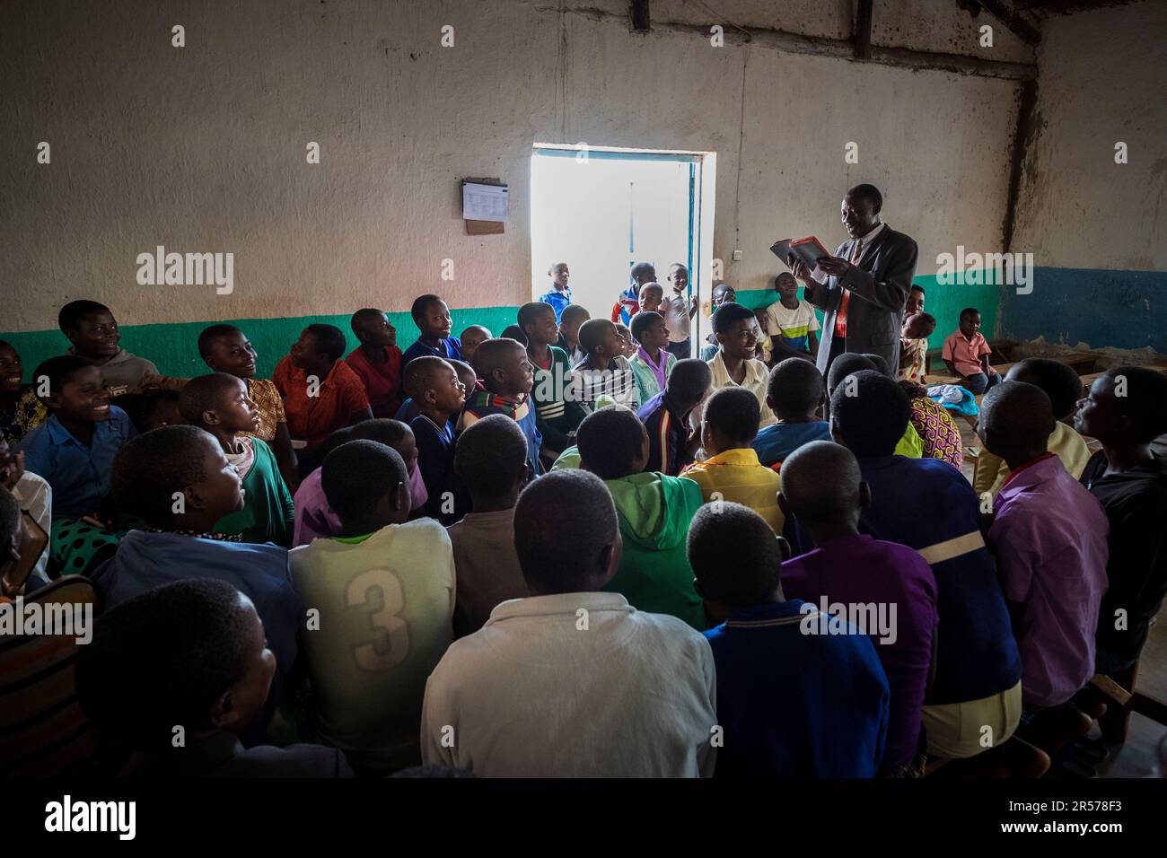 Rwanda. Burera lake. surrounding of Kidaho. Catholic religion ceremony ...