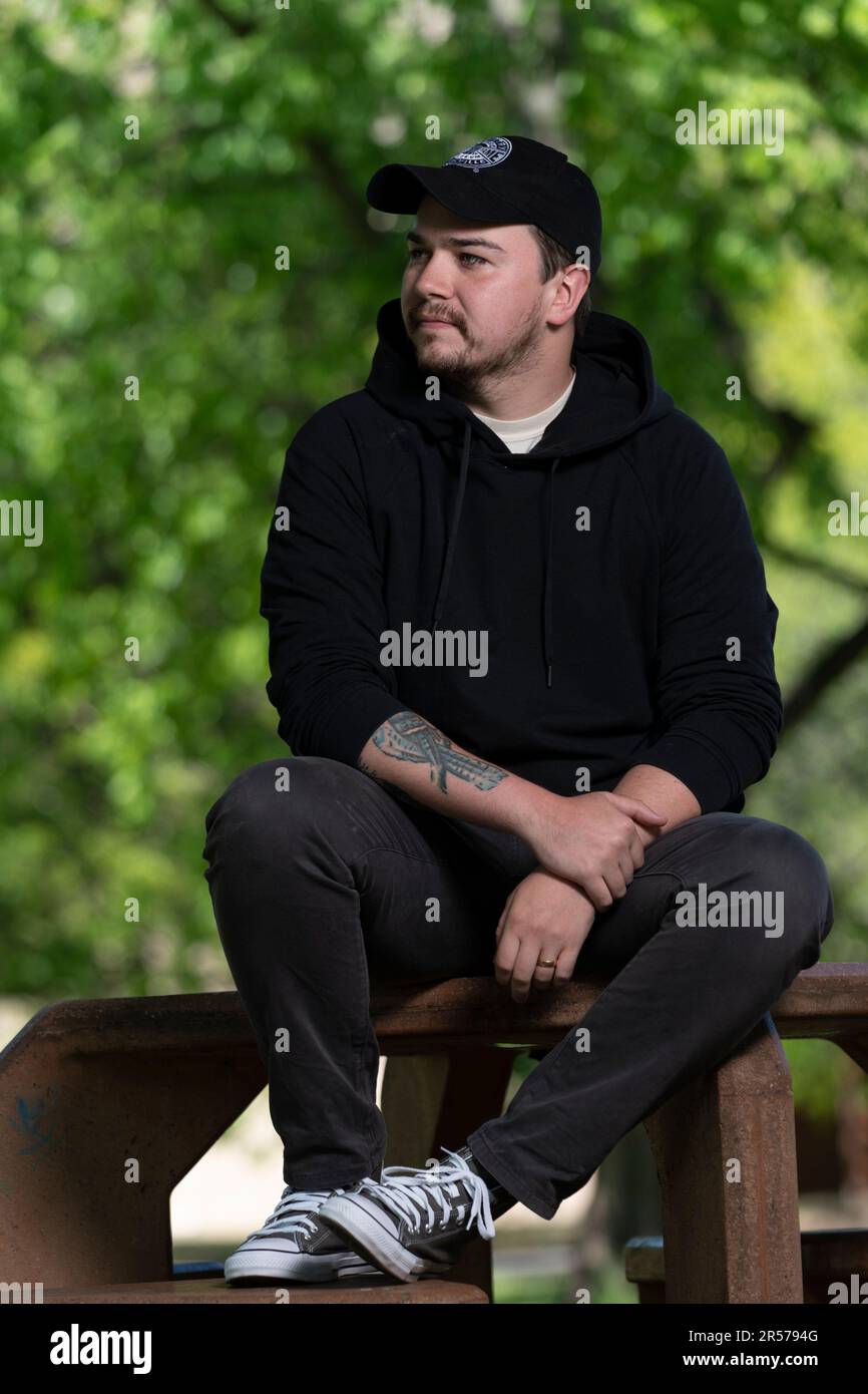 Tommy Prine poses for a portrait in Nashville, Tenn., on April 25, 2023 ...