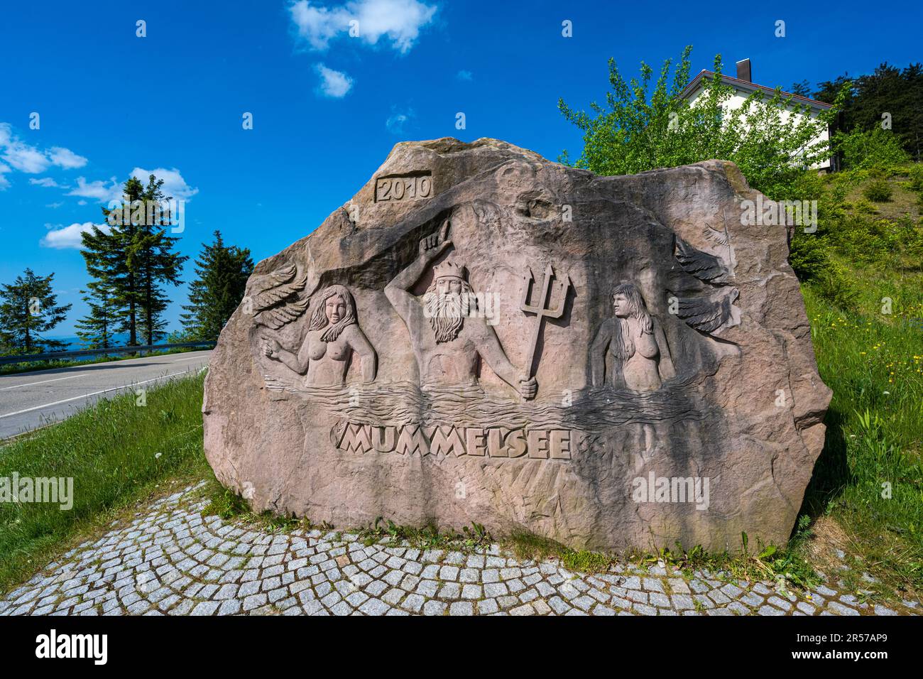 The Mummelsee in the Black Forest surrounded by mountains Baden ...