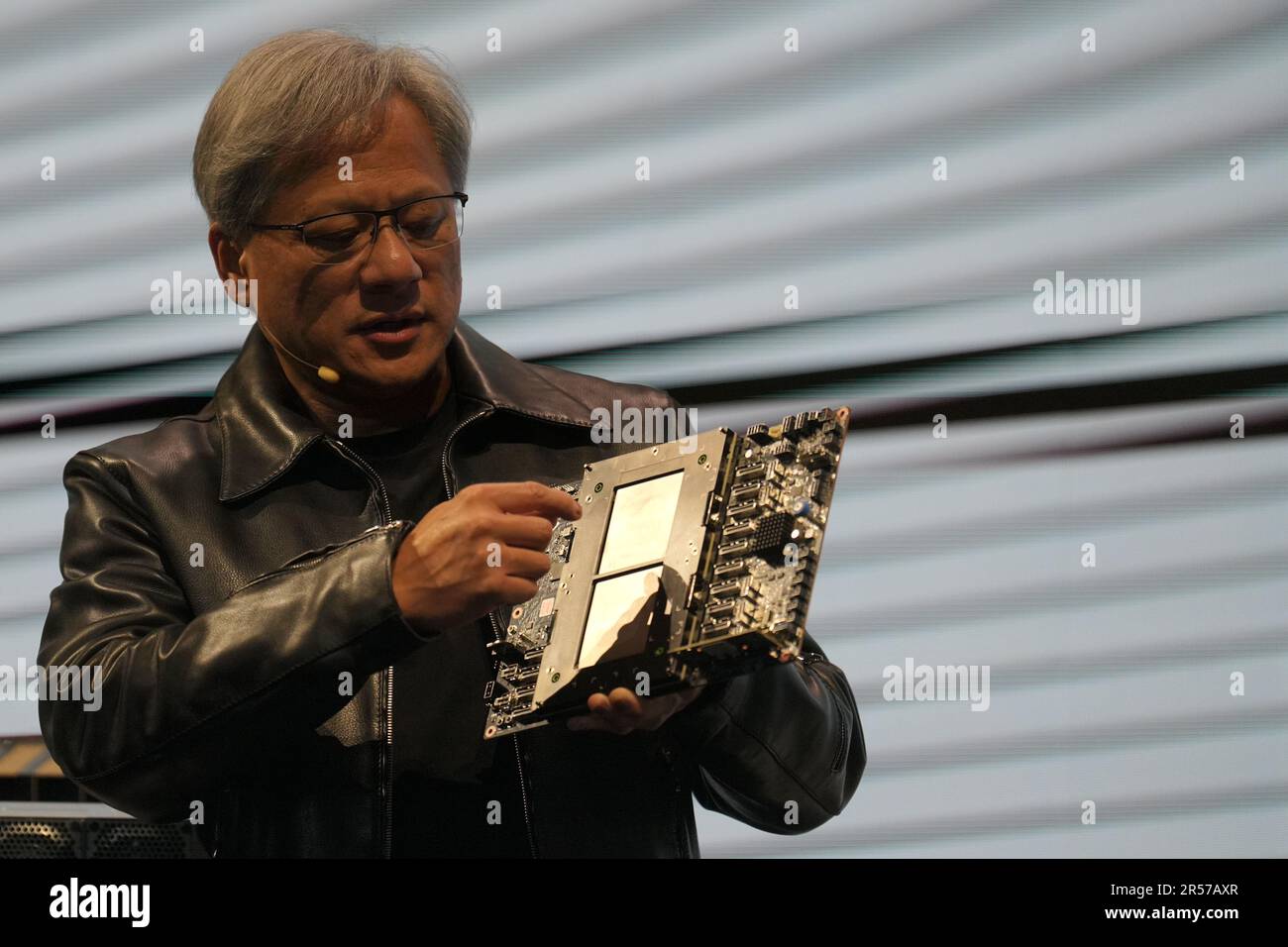 Taipei, Taiwan. 01st June, 2023. Jensen Huang, President of NVIDIA ...