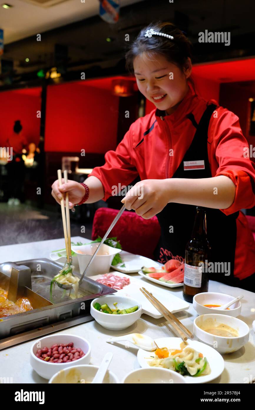 Hot pot restaurant in Beijing Stock Photo - Alamy