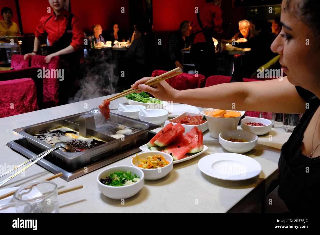 Hot pot restaurant in Beijing Stock Photo - Alamy