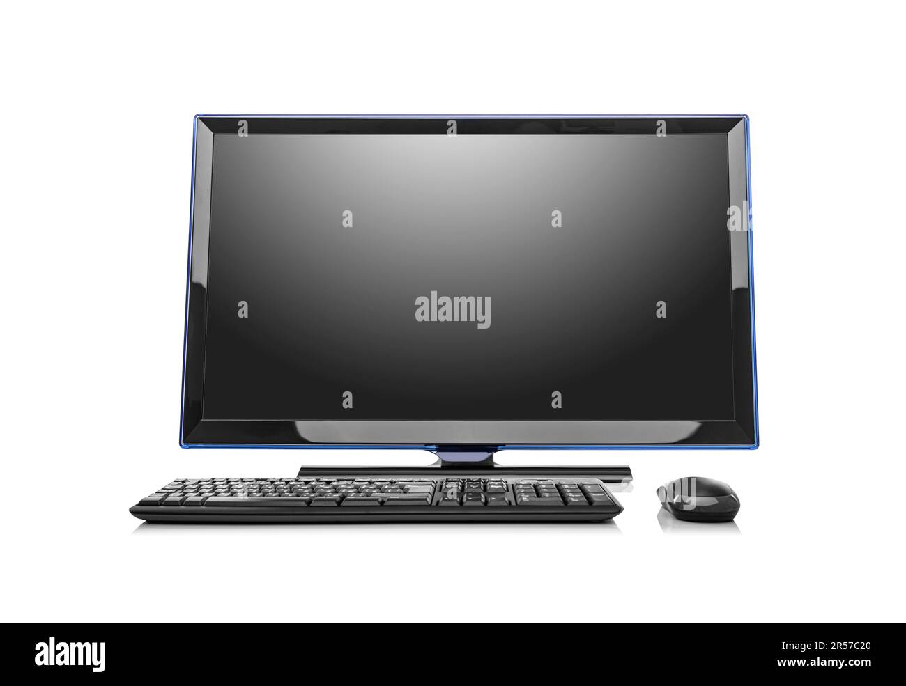 Desktop Computer isolated on white background Stock Photo - Alamy