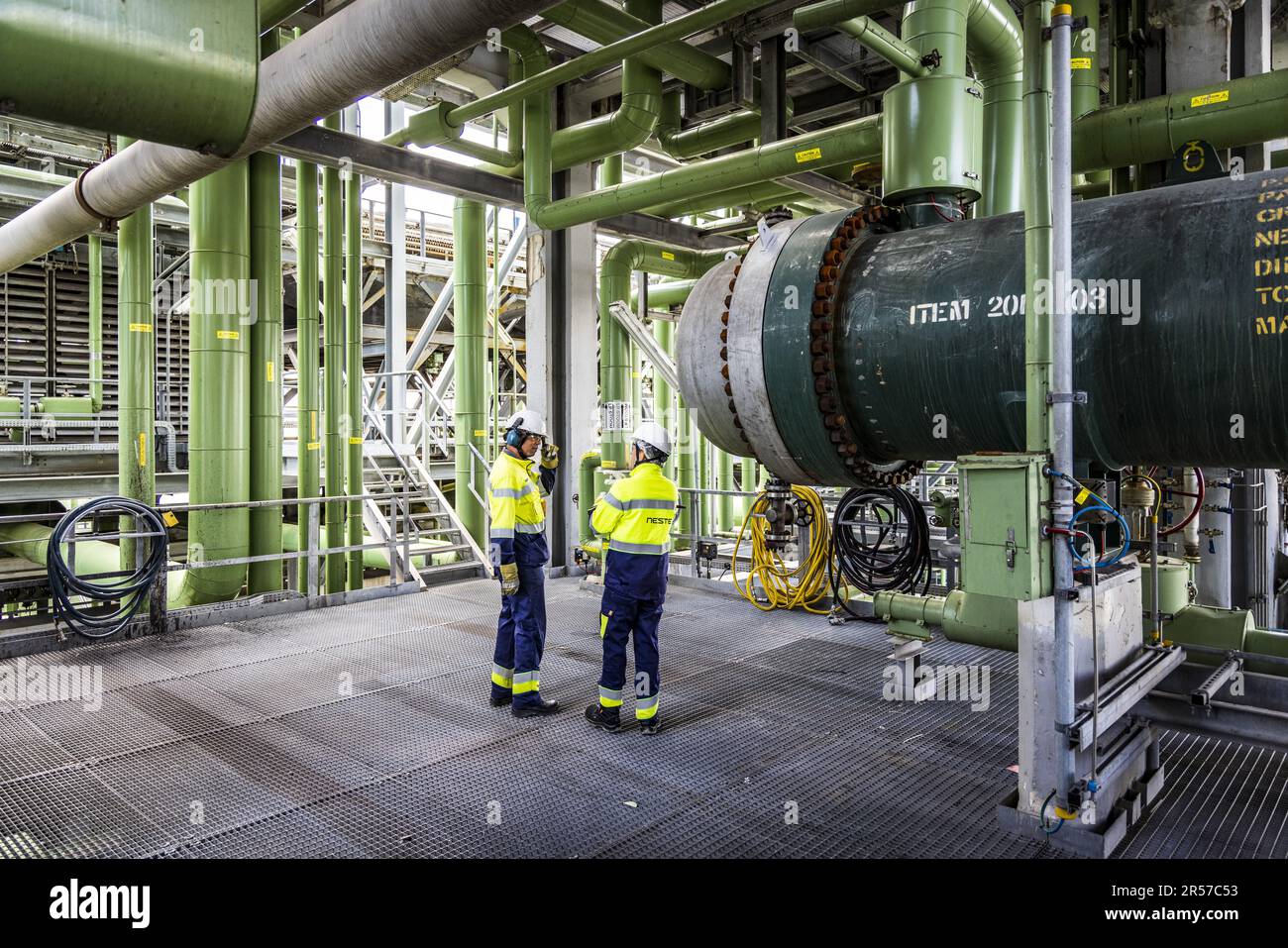 ROTTERDAM - Employees on the site of the Neste refinery on the ...