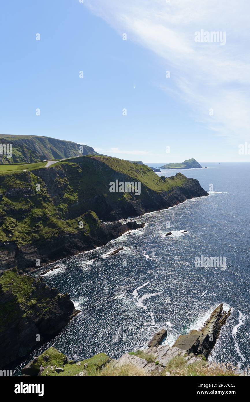 Majestic Irish Cliffs: Illuminated Beauty of Azure Sky, Pristine Ocean ...