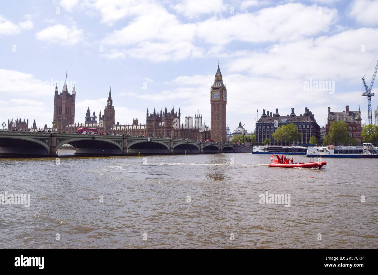 London, UK. 1st June 2023. Houses of Parliament, Westminster Bridge ...