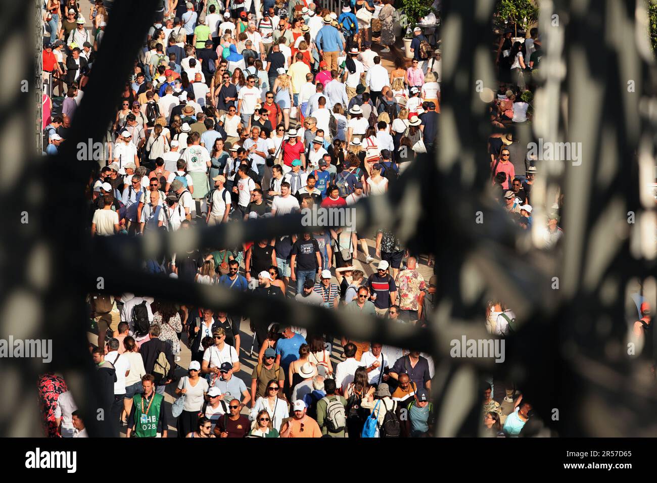 Paris, France. 01st June, 2023. Visitors to the Roland Garros French ...