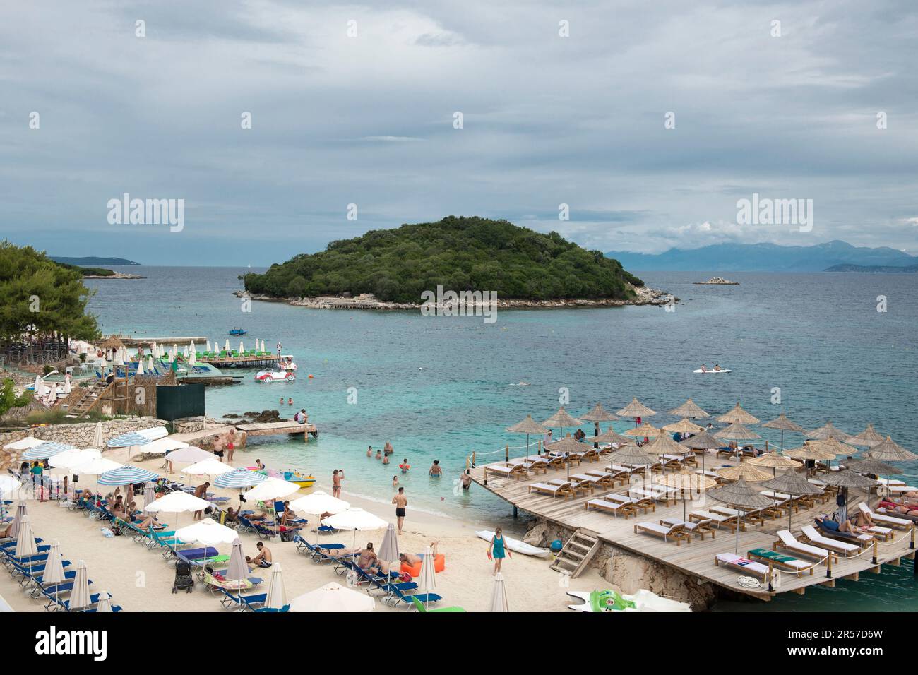 Albania. Balkan Peninsula. Ksamil. Beach Stock Photo - Alamy
