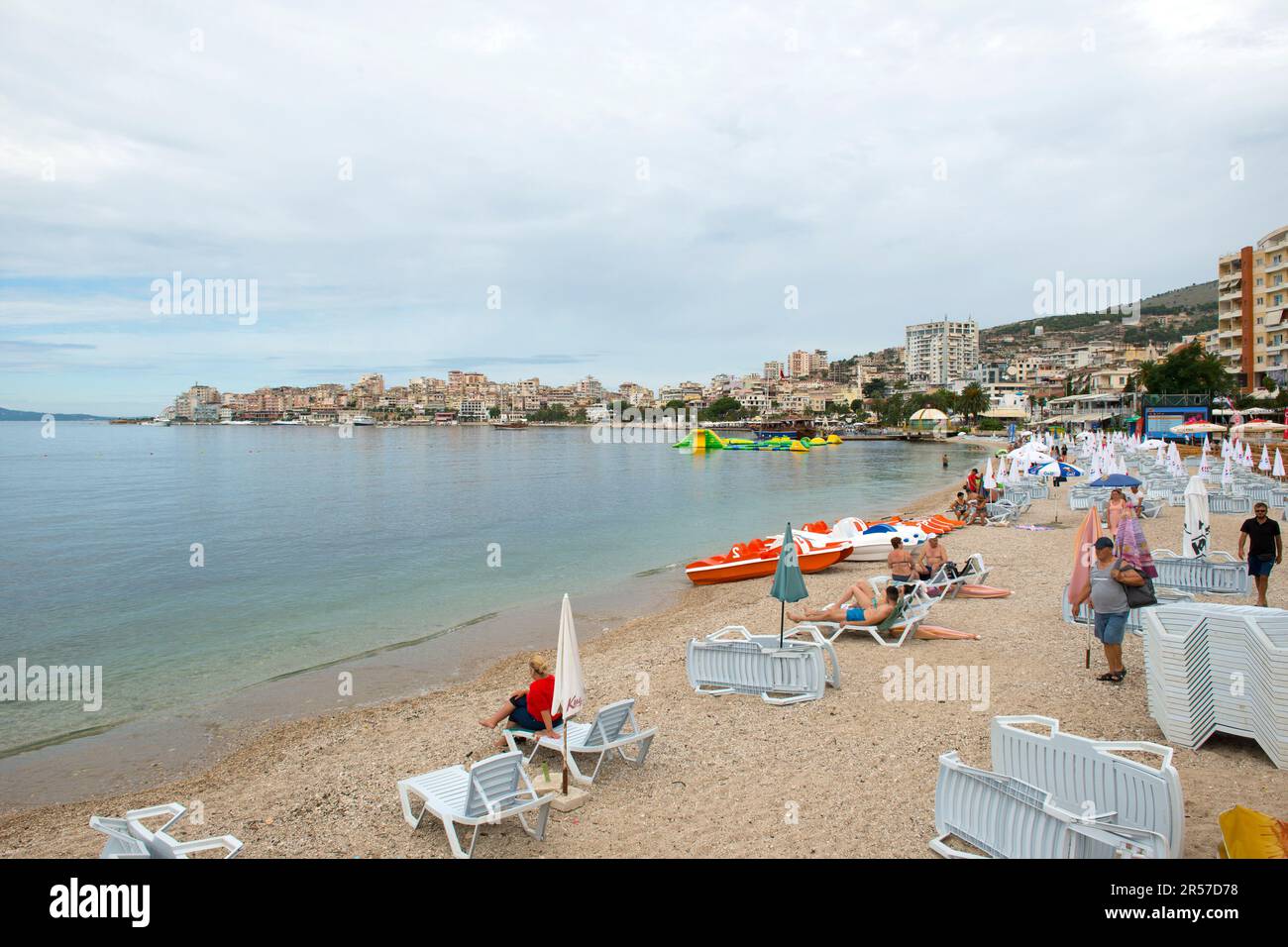 Albania. Balkan Peninsula. Sarande. Beach Stock Photo - Alamy