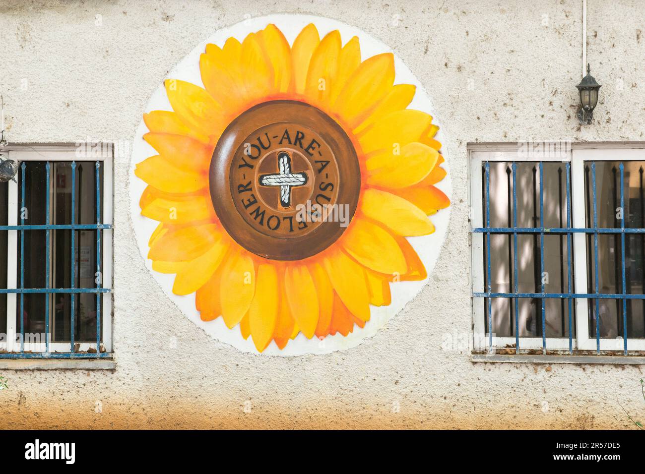 Albania. Balkan Peninsula. Tirana. Decorated building Stock Photo - Alamy