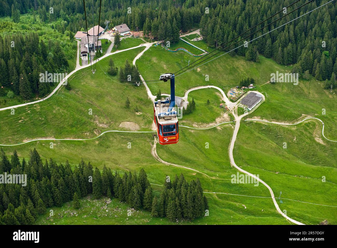 Switzerland. Lucerne canton. Pilatus cableway Stock Photo - Alamy