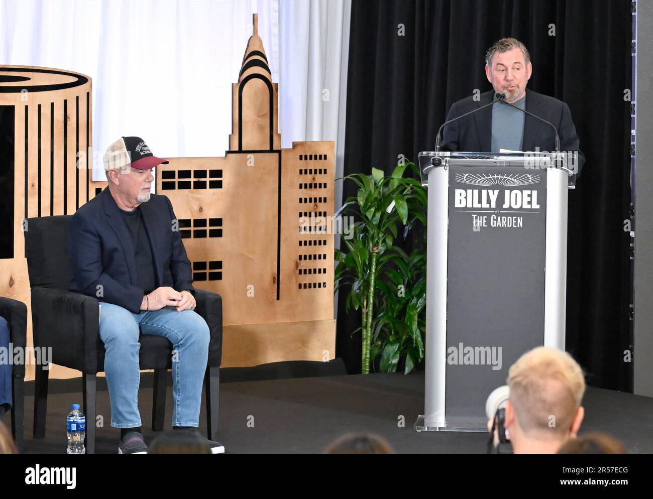 MSG Entertainment executive chairman and CEO James L. Dolan, right ...