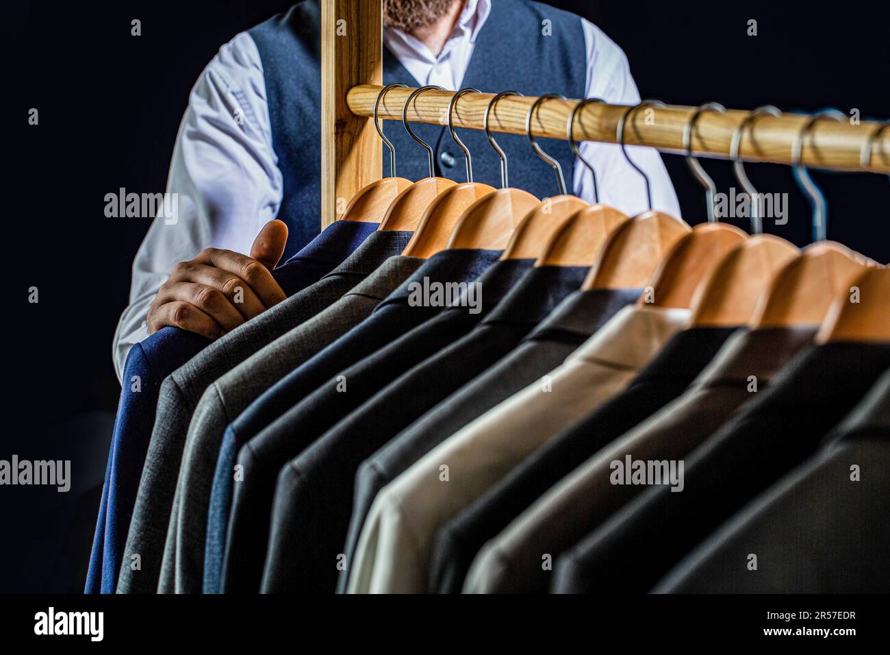 Expensive suits wardrobe hi-res stock photography and images - Alamy