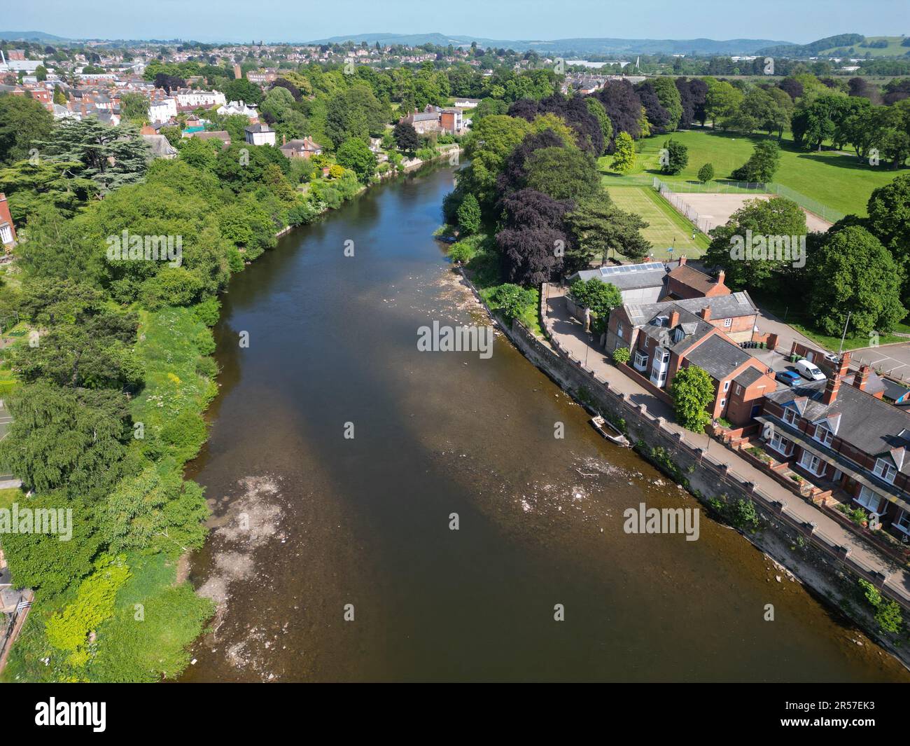 River Wye, Hereford, Herefordshire, UK – Thursday 1st June 2023 – UK ...