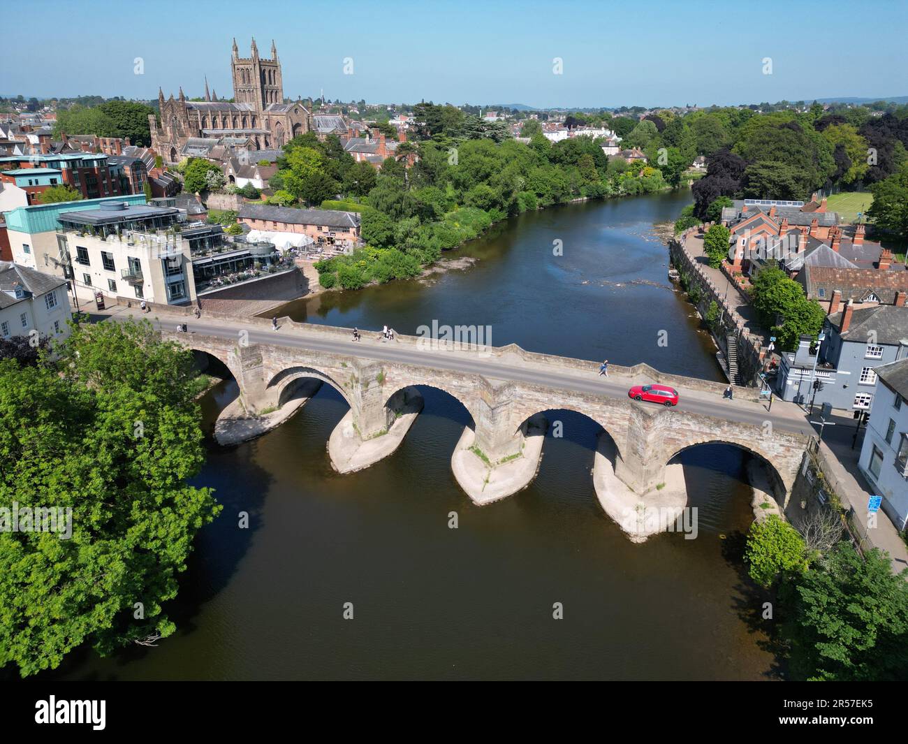 River Wye, Hereford, Herefordshire, UK – Thursday 1st June 2023 – UK ...