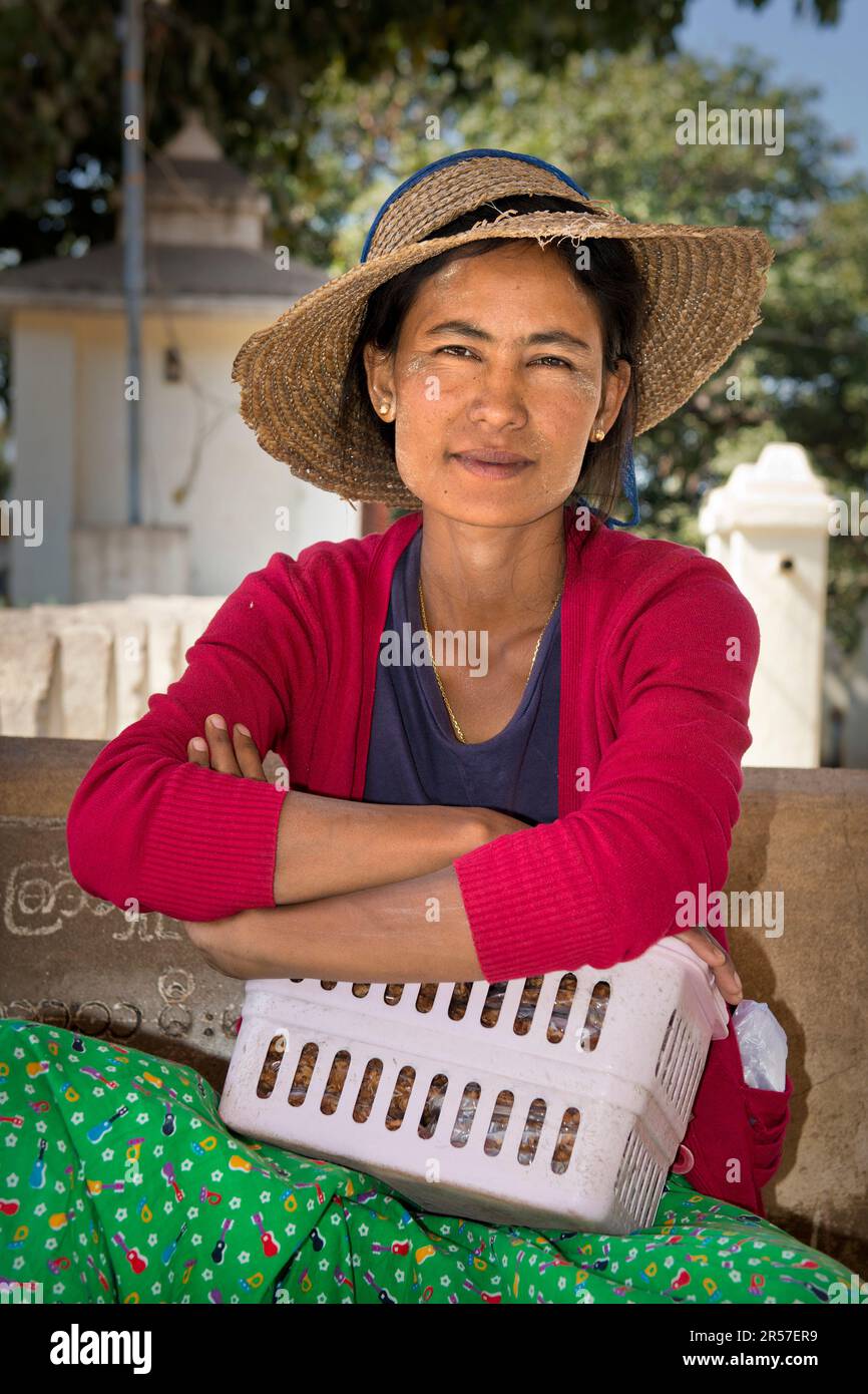Myanmar. Bagan. Peddler Stock Photo - Alamy