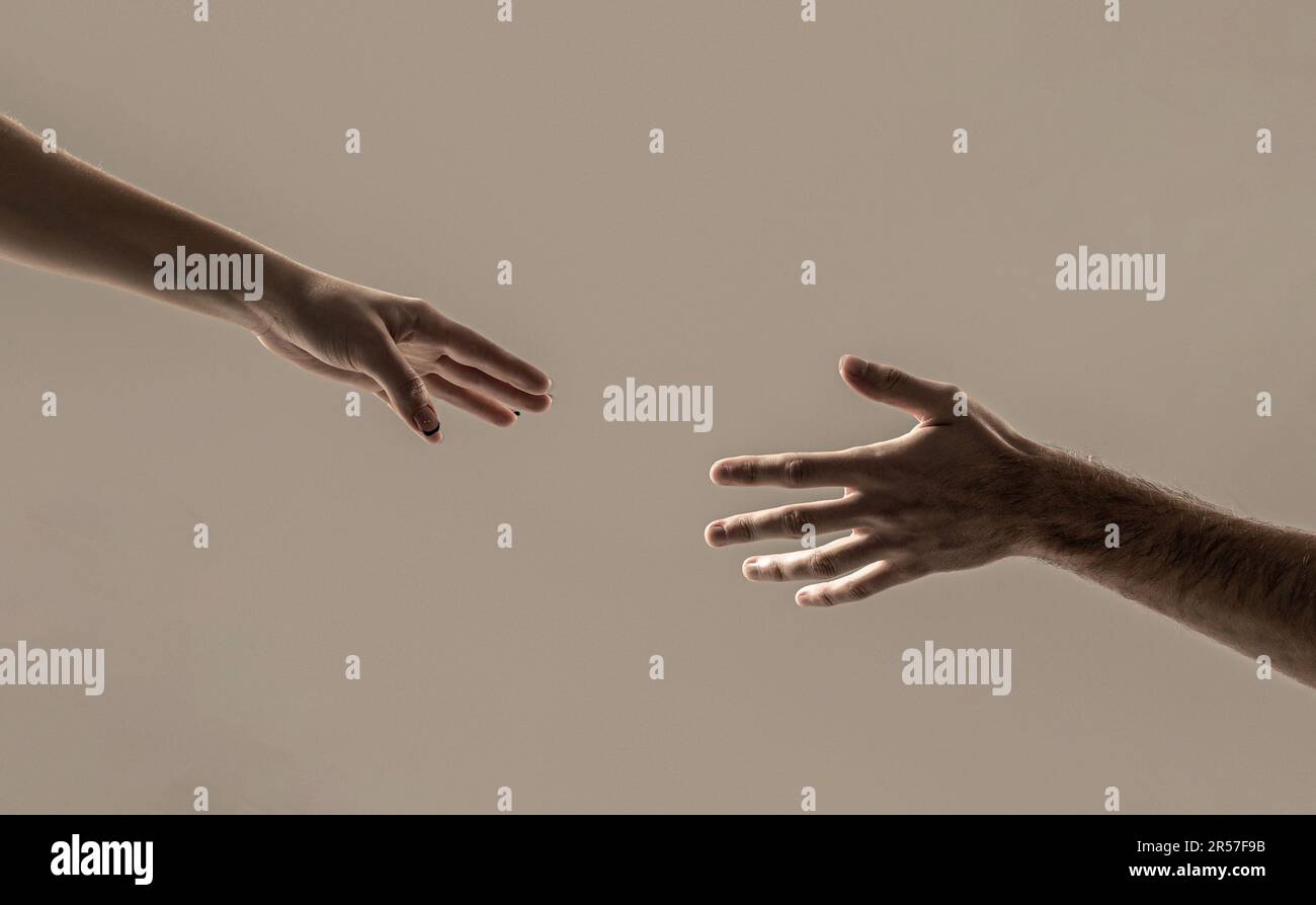 Helping hand outstretched, isolated arm, salvation. Two hands, helping ...