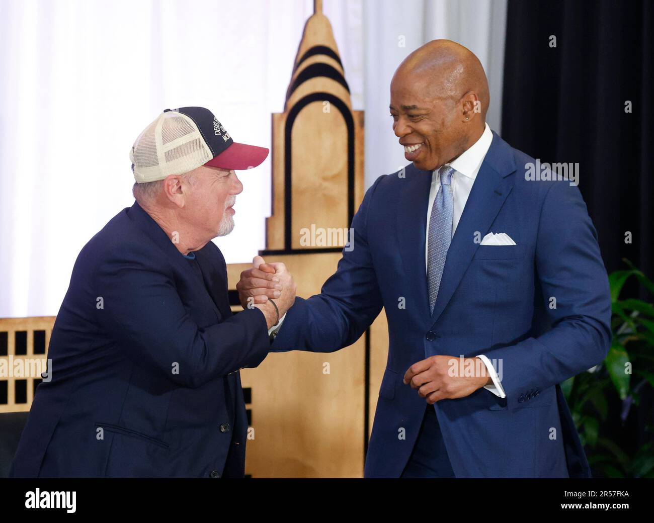 New York, United States. 01st June, 2023. Billy Joel shakes hands with ...