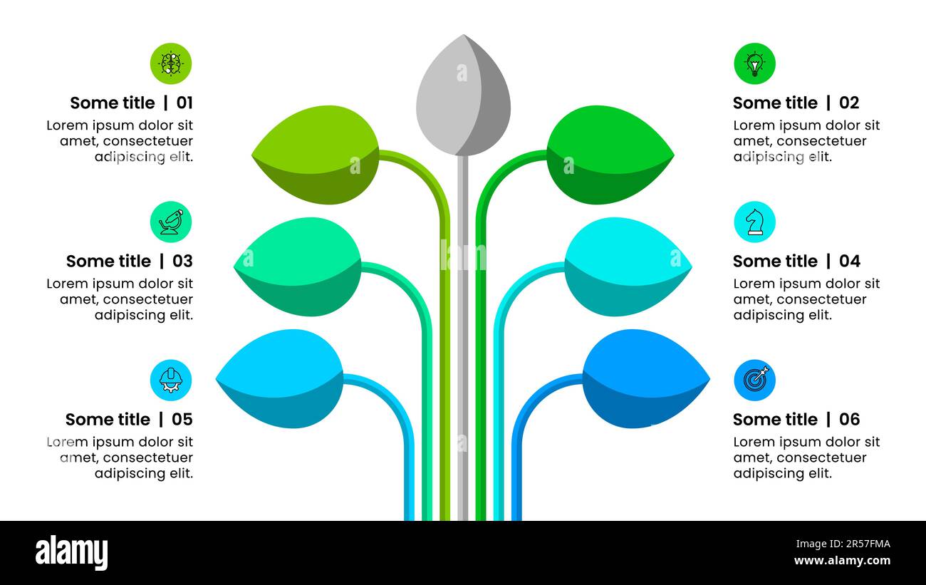 Infographic template with icons and 6 options or steps. Plant. Can be ...