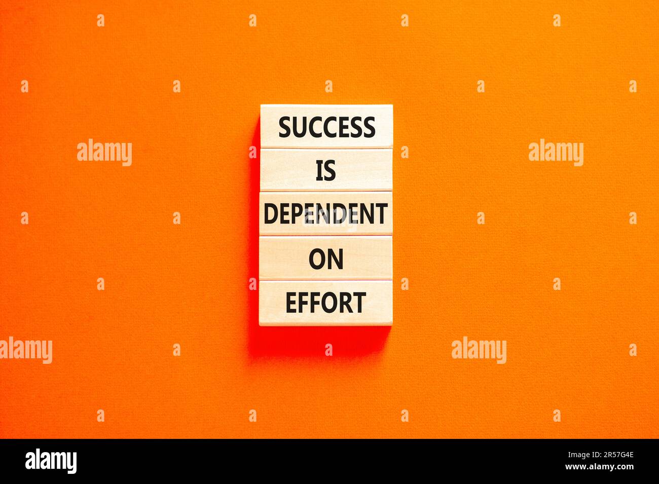 Success and effort symbol. Concept words Success is dependent on effort ...