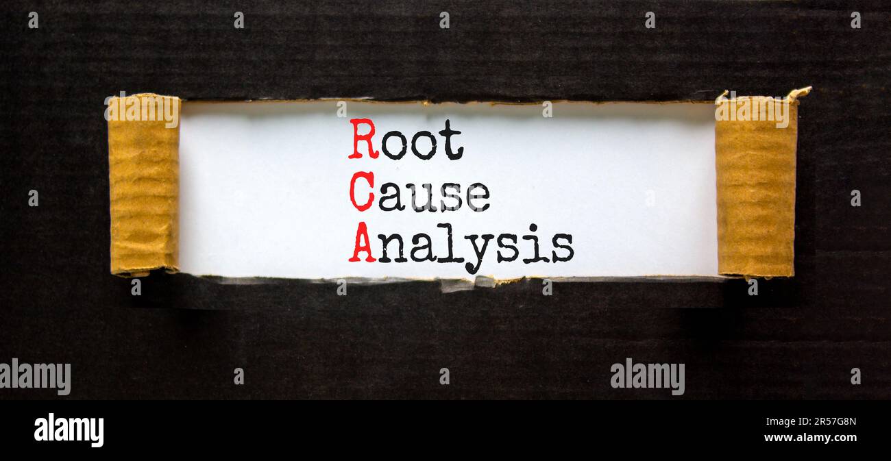 RCA root cause analysis symbol. Concept words RCA root cause analysis ...