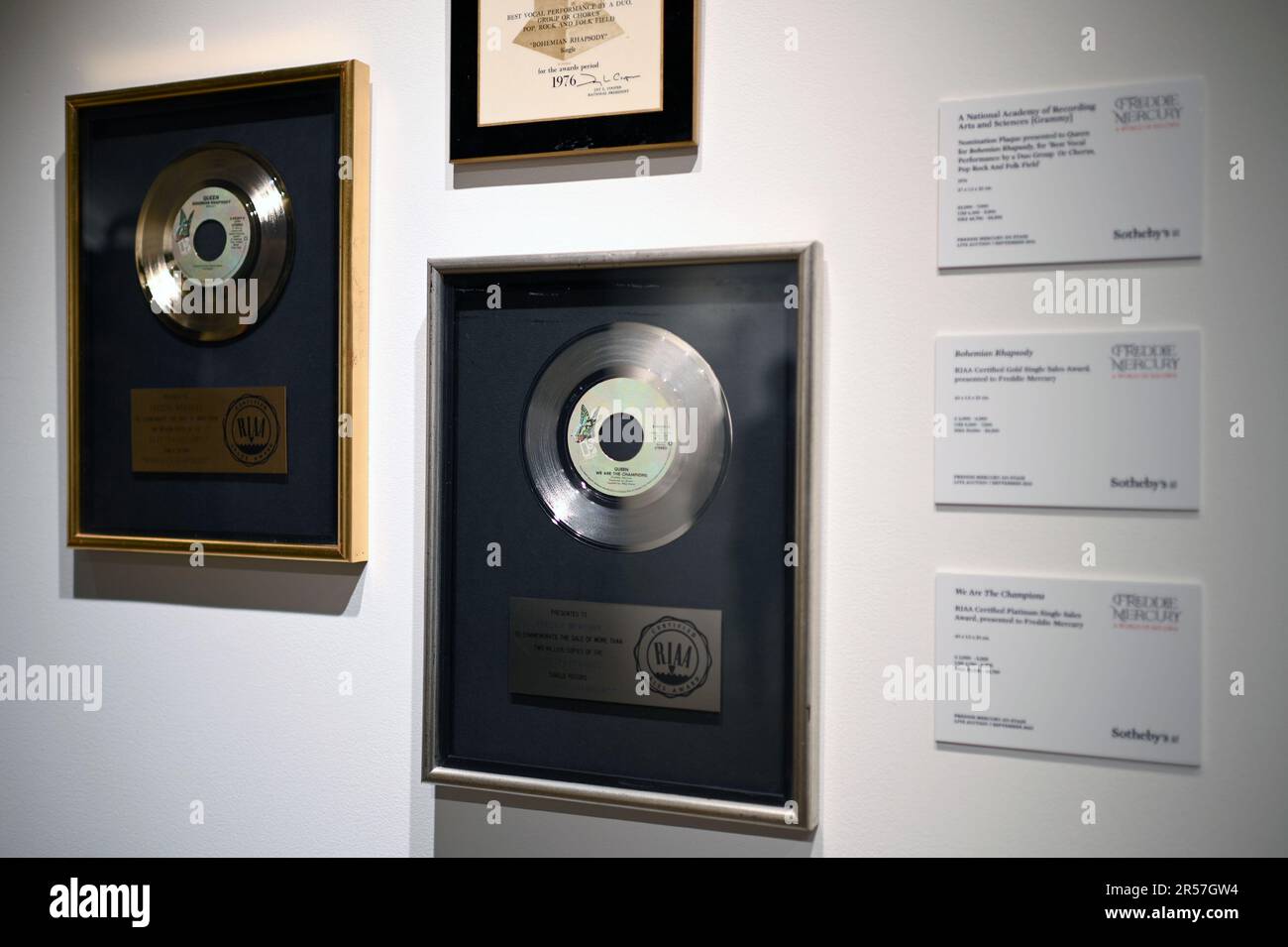 New York, USA. 01st June, 2023. Certified gold and platinum records by ...